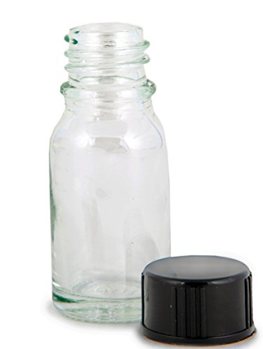 Vivaplex, 24, Clear, 10 ml (1/3 oz) Glass Bottles, with Lids