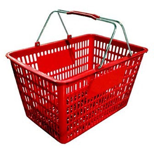 Fma Omcan Plastic Shopping Basket (Red)