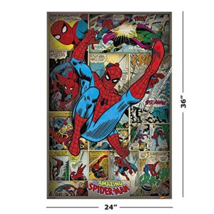 Spider-Man Retro Comic Poster, Size 24x36