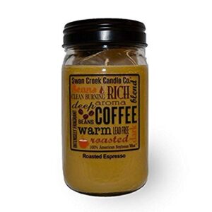 swan creek candle roasted espresso 24 oz jar (tan)