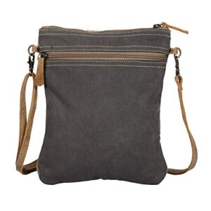 Myra Bag Seeds of Love Upcycled Canvas & Cowhide Crossbody Bag S-1367