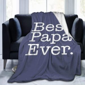 carwayii papa blanket gifts for dad, fleece blanket gifts for father from daughter, son, wife,girlfriend, flannel throw blanket gift for birthday, fathers day 50”x60”