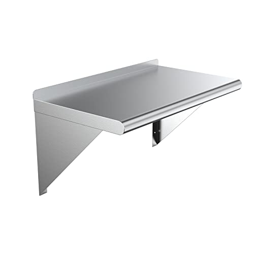 AmGood 14" X 24" Stainless Steel Wall Shelf | Metal Shelving | Garage, Laundry, Storage, Utility Room | Restaurant, Kitchen | Food Prep | NSF Certified