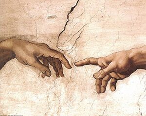 eurographics the creation of adam (detail) by michelangelo renaissance religious poster 16×20