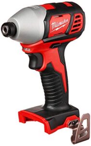 milwaukee 2656-20 m18 18v 1/4 inch lithium ion hex impact driver with 1,500 inch pounds of torque and led lighting array (battery not included, power tool only)