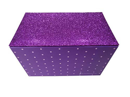 Jewelry Box for Girls - Pink and Purple Sparkles with Hearts and Pink Trim (Purple Sparkle)