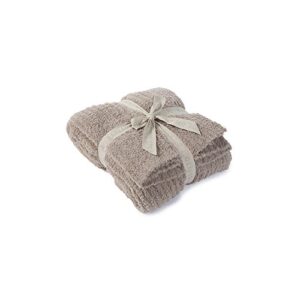 barefoot dreams cozychic ribbed throw sand one size