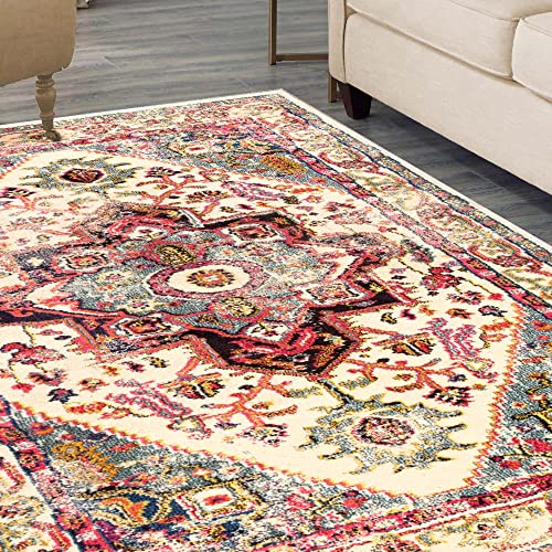 SUPERIOR Distressed Jasmira Area Rug, 5' x 8', Cream