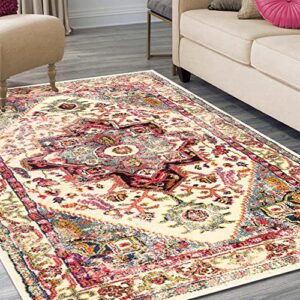 SUPERIOR Distressed Jasmira Area Rug, 5' x 8', Cream