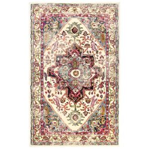 SUPERIOR Distressed Jasmira Area Rug, 5' x 8', Cream