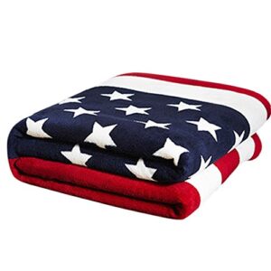 59"x79" American Flag Bed Sofa Blanket Couch Cover Luxury Super Soft Flannel Warm Plush Fleece Bed Throw Quilt Blanket Bedspread for Bed Couch Sofa Car Travel Bedding Blankets Machine Washable