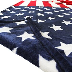 59"x79" American Flag Bed Sofa Blanket Couch Cover Luxury Super Soft Flannel Warm Plush Fleece Bed Throw Quilt Blanket Bedspread for Bed Couch Sofa Car Travel Bedding Blankets Machine Washable