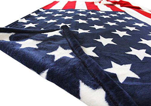 59"x79" American Flag Bed Sofa Blanket Couch Cover Luxury Super Soft Flannel Warm Plush Fleece Bed Throw Quilt Blanket Bedspread for Bed Couch Sofa Car Travel Bedding Blankets Machine Washable