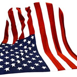 59"x79" American Flag Bed Sofa Blanket Couch Cover Luxury Super Soft Flannel Warm Plush Fleece Bed Throw Quilt Blanket Bedspread for Bed Couch Sofa Car Travel Bedding Blankets Machine Washable