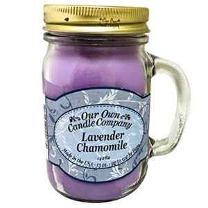 Lavender Chamomile Scented 13 Ounce Mason Jar Candle by Our Own Candle Company