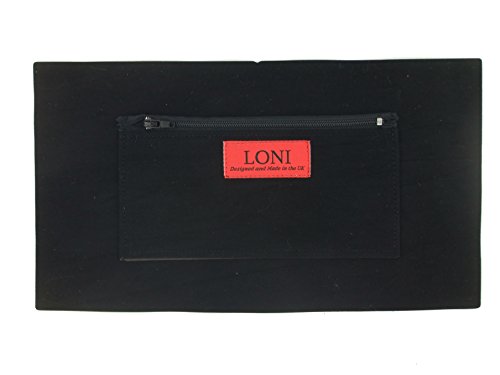 LONI Womens Neat Envelope Faux Suede Clutch Bag/Shoulder Bag