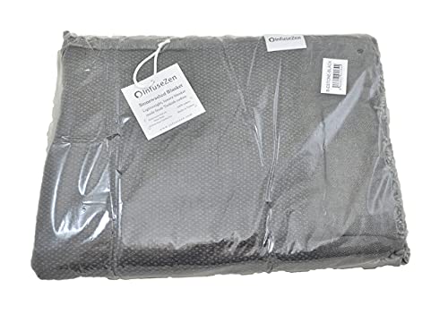 Stonewashed Turkish Throw Blanket in Charcoal Grey/Faded Black, Soft, Cozy and Lightweight, Perfect for Use as a Love Seat or Sofa Throw, Partical Bed Cover, Beach Blanket or Yoga Blanket