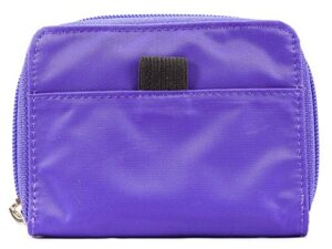 big skinny women’s lynx zippered slim wallet, holds up to 30 cards, purple