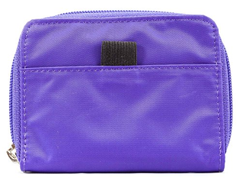 Big Skinny Women's Lynx Zippered Slim Wallet, Holds Up to 30 Cards, Purple