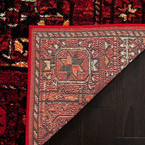 SAFAVIEH Vintage Hamadan Collection 8' x 10' Red / Multi VTH212A Oriental Traditional Persian Non-Shedding Living Room Bedroom Dining Home Office Area Rug