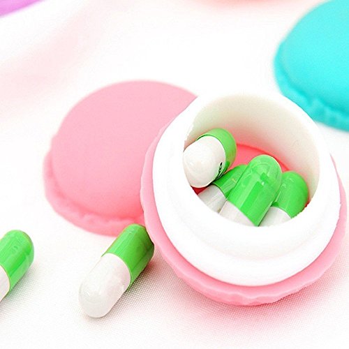 Coolrunner Macaron Case, Mini Macaron Box, Macaron Jewelry Box, Macaron Cute Pill Box, Colorful Macaron Jewelry Storage Box, Shape Storage Box Candy Cute Pill Organizer Case Container(6 PCS)