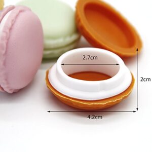 Coolrunner Macaron Case, Mini Macaron Box, Macaron Jewelry Box, Macaron Cute Pill Box, Colorful Macaron Jewelry Storage Box, Shape Storage Box Candy Cute Pill Organizer Case Container(6 PCS)