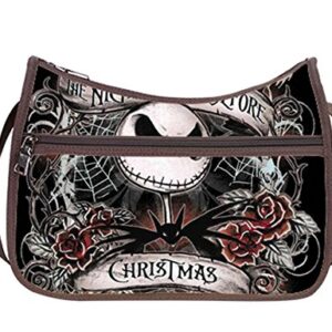 Fashion Ladies Girl Hobo Handbag Shoulder Bags with The Nightmare Before Christmas Print