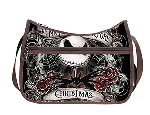 Fashion Ladies Girl Hobo Handbag Shoulder Bags with The Nightmare Before Christmas Print