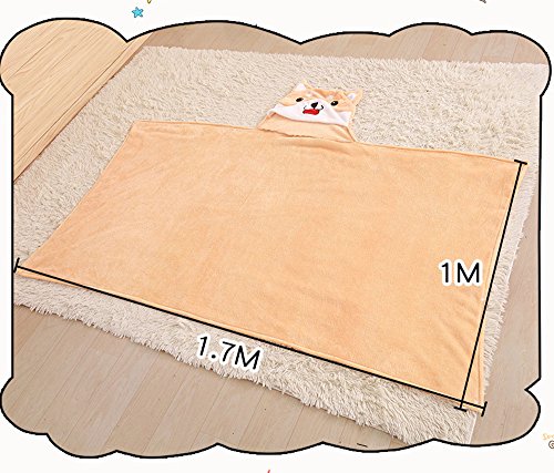 FUYU Cute Dog Cloak Blanket Soft Plush Throw Blanket Shiba Inu Cosplay Cloak