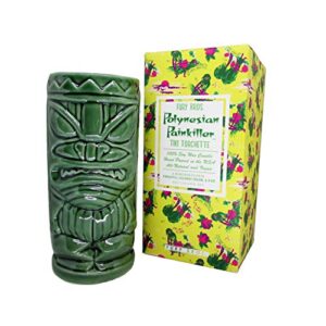 tiki torchette candles from fury bros. | a 70-hour transport to the tropics | polynesian painkiller – pineapple, coconut cream, and rum |soy wax, vegan friendly | hand poured in the usa, 12 oz