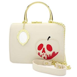 loungefly x disney snow white just one bite poison apple crossbody bag (one size, ivory multi)