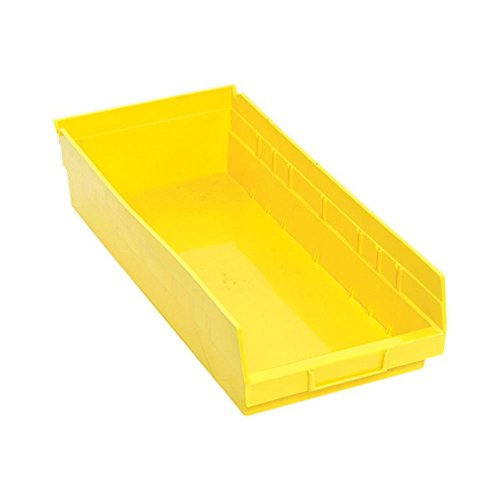 Quantum Storage Systems Economy Shelf Bin 17-7/8" x 8-3/8" x 4" Yellow 10 Pack