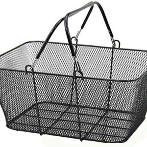 CUSTOM Shopping Basket Wire Mesh Market Gift Store BLACK Lot Of 12 NEW