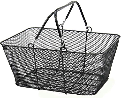 CUSTOM Shopping Basket Wire Mesh Market Gift Store BLACK Lot Of 12 NEW