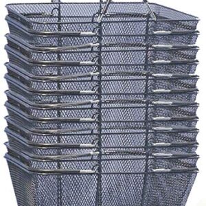 CUSTOM Shopping Basket Wire Mesh Market Gift Store BLACK Lot Of 12 NEW