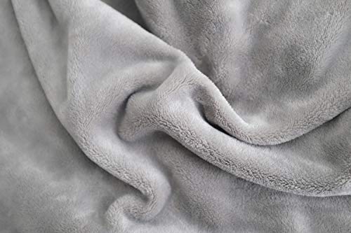 Wolfmark Oversized Sherpa Throw Blanket (60 inches x 72 inches, Grey) | Twin Size Reversible Comfort, Warm & Cozy, Perfectly Plush, Hypoallergenic, Anti-Pill, Micro Mink, Lambswool