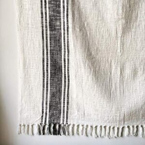 Black & White Striped Throw Blanket