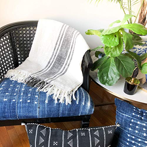 Black & White Striped Throw Blanket