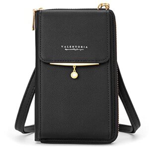 valentoria small crossbody bag cell phone purse wallet leather card slot clutch for women