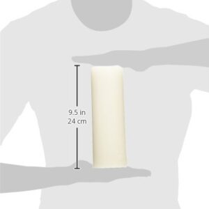 Zest Candle Pillar Candles, 3 by 9-Inch, White Citronella