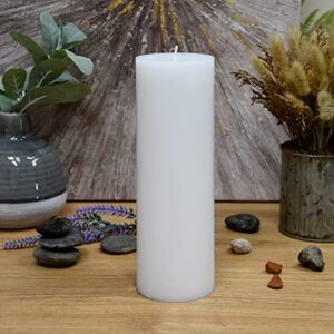 Zest Candle Pillar Candles, 3 by 9-Inch, White Citronella