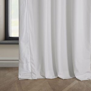 HPD Half Price Drapes VPYC-161201-96 Plush Velvet Curtain (1 Panel), 50 X 96, Pillow White