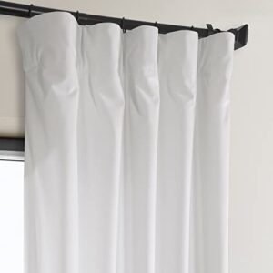 HPD Half Price Drapes VPYC-161201-96 Plush Velvet Curtain (1 Panel), 50 X 96, Pillow White