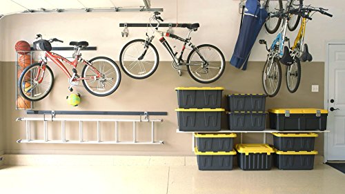 HOMZ 27 Gallon Durabilt Tough Storage Container, Black Base, Yellow Lid, Stackable, 4-Pack