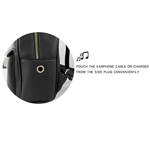 LA DEARCHUU Mini Backpack Purse for Women Litchi Grain Small Leather Backpack Fashion Casual Mini Daypack Backpack for Teen Girls Black