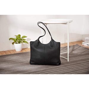 BOSTANTEN Women Handbags Designer Shoulder Tote Bag Soft Genuine Leather Top-handle Purse Black