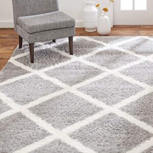 sohome carmela tali area rug grey/ivory, 5’2″x7’2″