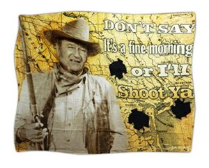 midsouth products tongtai john wayne i’ll shoot you 50×60 throw blanket