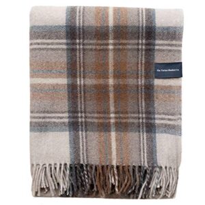 the tartan blanket co. recycled wool knee blanket stewart natural dress tartan 28″ x 65″