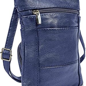 Krediz Genuine Leather Cross Body Handbag- Multi Pocket Women’s Purses with Adjustable Strap-Travel Ladies Shoulder Bags